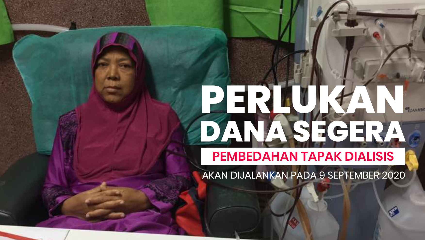 Perlukan RM3500 Untuk Pembedahan Tapak Rawatan Dialisis